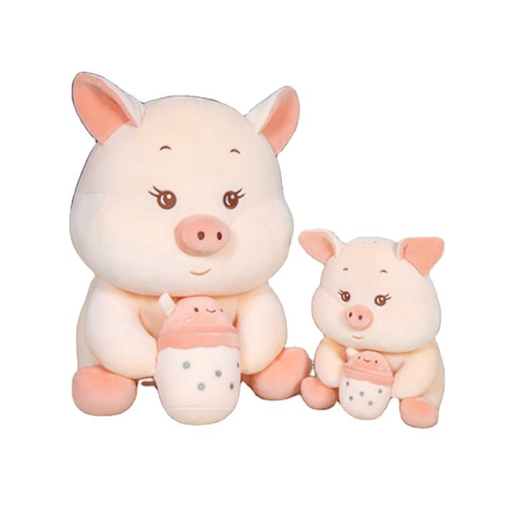 Boba Pig Plushie: Cute, Soft, Cartoon by Plushy Planet – RadioActive ...